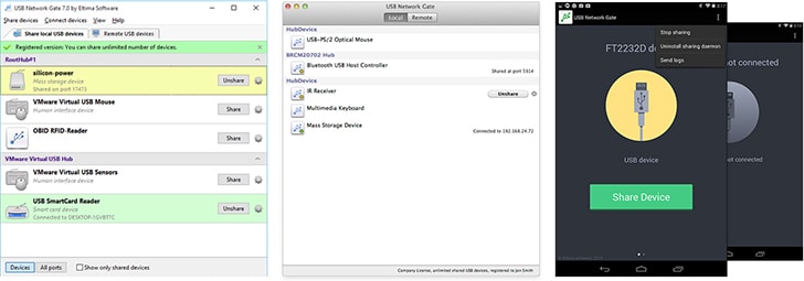 Connect to USB devices over Network (Internet/LAN/WAN)